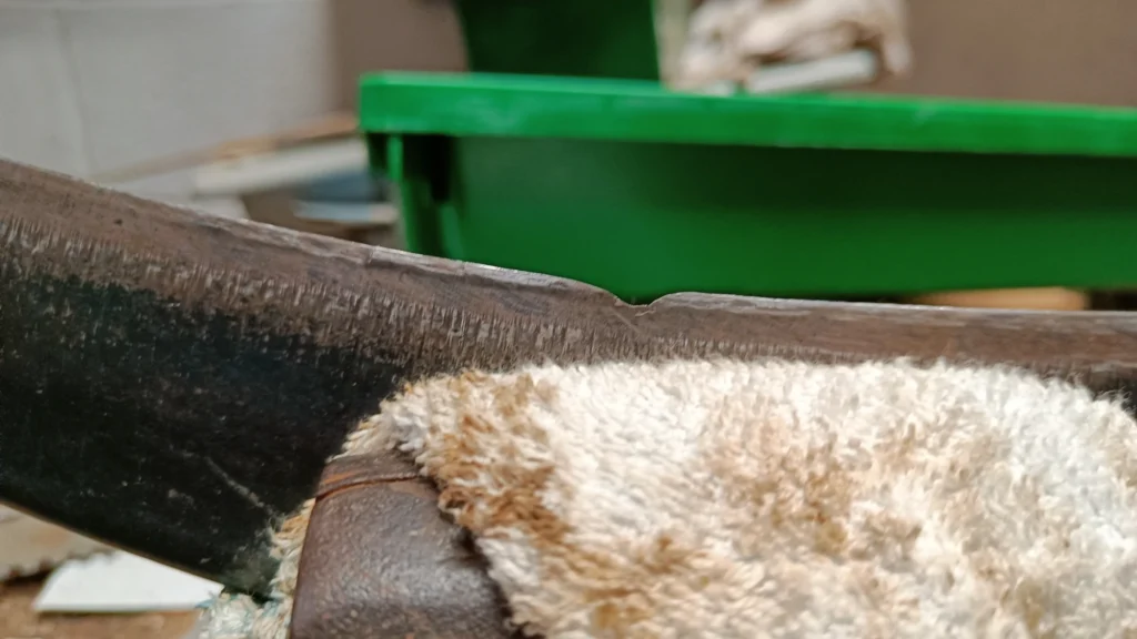 Repairing the scythe blade - Cotswold Diary